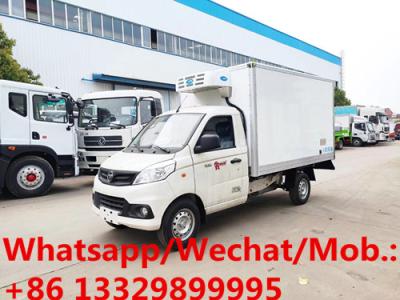 China cheapest price FOTON brand 4*2 4 wheels gasoline refrigerated minivan for sale,Chinamade smallest refrigerated truck for sale