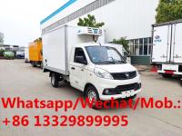 China cheapest price FOTON brand 4*2 4 wheels gasoline refrigerated minivan for sale,Chinamade smallest refrigerated truck for sale