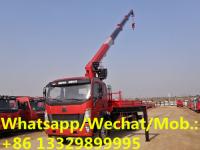 China Customized SINO TRUK HOWO 8tons telescopic crane boom mounted on cargo truck for sale, HOT SALE! cargo truck with crane for sale