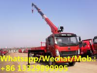 China Customized SINO TRUK HOWO 8tons telescopic crane boom mounted on cargo truck for sale, HOT SALE! cargo truck with crane for sale