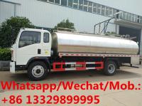 China Factory sale best price HOWO RHD/LHD 10CBM stainless steel milk tanker truck, customized HOWO liquid food tanker truck for sale