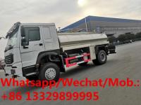 China Customized SINO TRUK HOWO 266hp diesel 1,000L fresh milk tanker vehicle for sale, stainless steel liquid food beer truck for sale