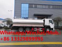 China Customized SINO TRUK HOWO 6*4 diesel 16CBM fresh milk tanker vehicle for sale,  stainless steel liquid food tanker truck for sale