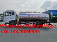 China NEW DESIGNED DONGFENG TIANJIN 210hp diesel 12cbm milk tanker truck for sale, foodgrade liquid food tanker vehicle for sale