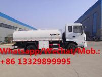 China Factory sale good price Dongfeng 4*2 LHD 12,000L stainless steel liquid food transported truck, foodgrade tanker truck for sale