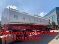 China HOT SALE! 30T farm-oriented animal feed container semitrailer, Factory sale good price livestock poultry feed pellet tan for sale