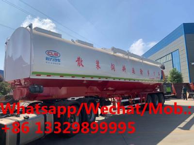 China HOT SALE! 30T farm-oriented animal feed container semitrailer, Factory sale good price livestock poultry feed pellet tan for sale