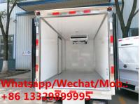 China Customized YUEJIN 4*2 LHD gasoline mini refrigerated van truck for sale,frozen van truck for icecream transportatation for sale