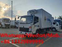 China HOT SALE! Factory sale good price HOWO refrigerated truck, HOWO 120hp diesel 3T-4T refrigerator van truck for sale for sale