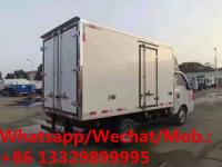 China Customized Dongfeng TUYI 4*2 LHD 6 wheels gasoline mini refrigerated van truck for sale, best price cold van truck for sale