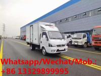China Customized Dongfeng TUYI 4*2 LHD 6 wheels gasoline mini refrigerated van truck for sale, best price cold van truck for sale
