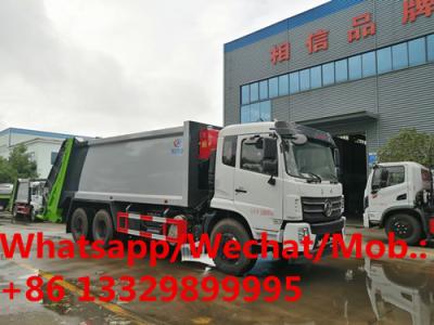 China HOT SALE!biggest volume 20cbm garbage compactor truck, Dongfeng diesel 20cbm compacted garbage vehicle for sale for sale