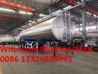 China HOT SALE! New designed 33T stainless steel fresh milk tanker semitrailer, Cheaper price liquid food transported tanker for sale
