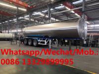 China HOT SALE! New designed 33T stainless steel fresh milk tanker semitrailer, Cheaper price liquid food transported tanker for sale