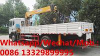 China HOT SALE!Dongfeng D9 190hp diesel 5tons cargo truck with crane, Mobile telescopic crane boom mounted on cargo truck for sale