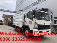 China customized HOWO road sweeping vehicle for sale, HOT SALE! stainless steel best price street sweeper for sale
