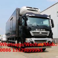 China Customized HOWO 4*2 LHD/RHD 266hp diesel 15T refrigerated truck for sale, Factory sale Best price cold room van truck for sale