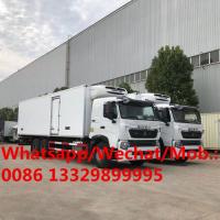 China Customized SINO TURK HOWO 6*4 LHD 380hp diesel Euro 4 refrigerated truck for sale, 25T cold room van truck for sale for sale