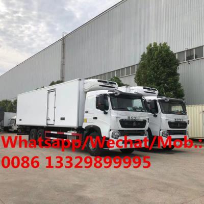 China Customized SINO TURK HOWO 6*4 LHD 380hp diesel Euro 4 refrigerated truck for sale, 25T cold room van truck for sale for sale