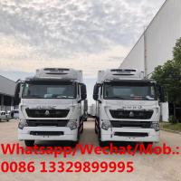 China Customized SINO TURK HOWO 6*4 LHD 380hp diesel Euro 4 refrigerated truck for sale, 25T cold room van truck for sale for sale