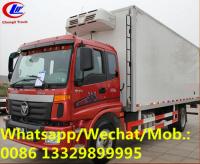 China FOTON AUMARK 4*2 LHD 168HP 6m length diesel refrigerated truck for sale, Good price customized cold room van vehicle for sale