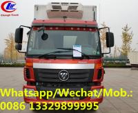 China FOTON AUMARK 4*2 LHD 168HP 6m length diesel refrigerated truck for sale, Good price customized cold room van vehicle for sale