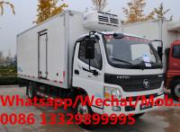 China Customized FOTON AUMARK 4*2 LHD 108hp diesel refrigerated truck for sale, 4T FOTON AUMARK cold room vna truck for sale for sale