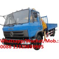 China China knuckle crane boom mounted on cargo truck for sale, CLW 4x2 dongfeng truck mounted crane pickup truck lift crane for sale