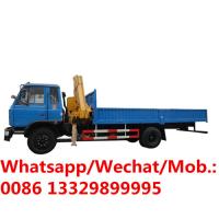 China China knuckle crane boom mounted on cargo truck for sale, CLW 4x2 dongfeng truck mounted crane pickup truck lift crane for sale