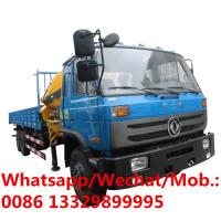 China China knuckle crane boom mounted on cargo truck for sale, CLW 4x2 dongfeng truck mounted crane pickup truck lift crane for sale