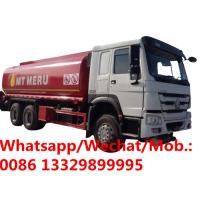 China fuel tanker tank truck supplier 6x4 18000L 20000L 25000L HOWO SINOTRUCK alloy stainless black steel oil tanker truck for sale