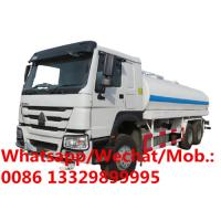 China fuel tanker tank truck supplier 6x4 18000L 20000L 25000L HOWO SINOTRUCK alloy stainless black steel oil tanker truck for sale
