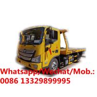 China Best selling Customized FOTON AUMARK 4*2 RHD 4T flatbed wrecker towing truck for sale, exported recovery vehicle for sale