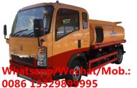 China HOWO 4*2 truck fuel tank 5000 liters fuel tanker truck and oil tanker truck for sale, FUEL DISPENSING TRUCK FOR SALE for sale