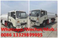 China HOWO 4*2 truck fuel tank 5000 liters fuel tanker truck and oil tanker truck for sale, FUEL DISPENSING TRUCK FOR SALE for sale