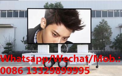 China Customized mobile outdoor LED screen displaying box semitrailer for adveritising for sale, led container trailer for sale