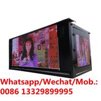 China Customized mobile outdoor LED screen displaying box mounted on cargo truck for sale, LED advertising box body for sale for sale