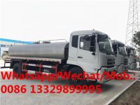 China HOT SALE! Dongfeng 10m3 stainless steel material Potable Water Truck, foodgrade drinking water tanker vehicle for sale for sale