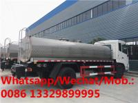 China HOT SALE! Dongfeng 10m3 stainless steel material Potable Water Truck, foodgrade drinking water tanker vehicle for sale for sale