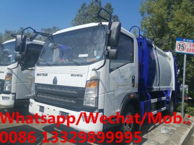 China Customized SINO TRUK HOWO 8CBM compacted garbage truck for sale, 5T Compressed garbage truck supplier in China, for sale