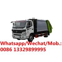 China FOTON AUMARK 4*2 RHD 5CBM garbage compactor truck for sale, good price FOTON 3T rear loader refuse garbage vehicle for sale