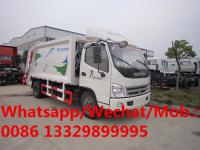 China FOTON AUMARK 4*2 RHD 5CBM garbage compactor truck for sale, good price FOTON 3T rear loader refuse garbage vehicle for sale