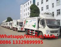 China Customized FOTON AUMARK 4*2 LHD 7CBM garbage compactor truck for sale, 5T refuse garbage compacted vehicle for sale for sale