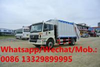 China comtomized  foton AUMAN 4*2 RHD 14cbm compacted garbage truck, 10T rear loader wastes collecting vehicle for sale for sale