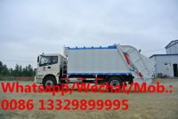 China comtomized  foton AUMAN 4*2 RHD 14cbm compacted garbage truck, 10T rear loader wastes collecting vehicle for sale for sale