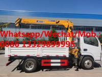 China Customized DONGFNEG 4*2 LHD 3.2 telescopic crane boom mounted on cargo truck for sale,HOT SALE! cargo truck with telesco for sale