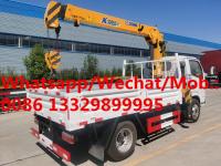 China Customized DONGFNEG 4*2 LHD 3.2 telescopic crane boom mounted on cargo truck for sale,HOT SALE! cargo truck with telesco for sale