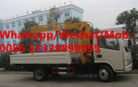 China Customized DONGFNEG 4*2 LHD 3.2 telescopic crane boom mounted on cargo truck for sale,HOT SALE! cargo truck with telesco for sale