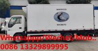 China Customized ISUZU brand 4*2 LHD Refrigerated chilled van vehicle for sale, Good price new 2-3T ISUZU refrigerated truck for sale