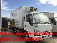 China ISUZU brand refrigerated truck for fresh vegetables from UWANDA, customized ISUZU 4-5T chilled van vehicle for sale for sale